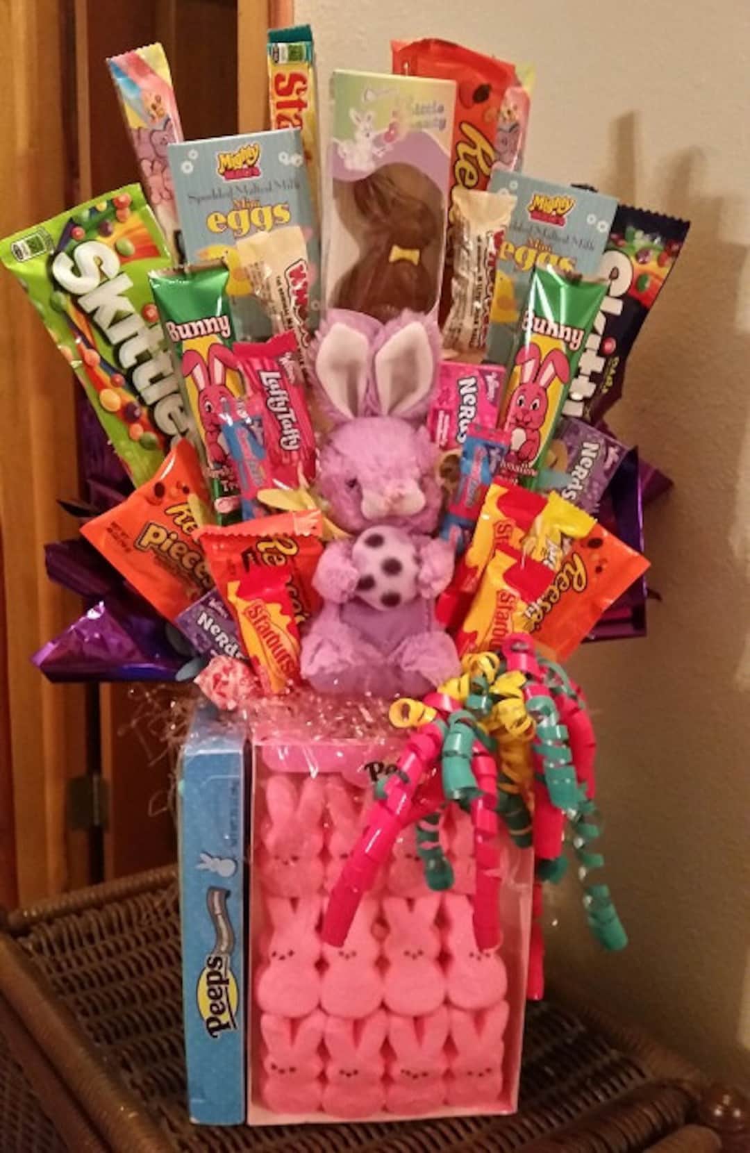 Happy Easter Candy Bouquet Easter Candy Basket Easter Basket Easter ...