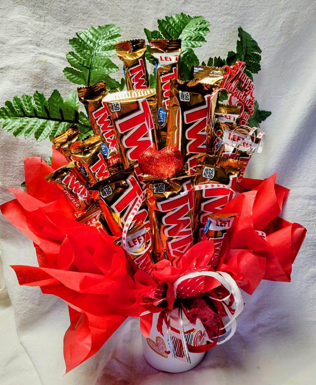 Twix Candy Bouquet Happy Valentine's Day Candy Bouquet Happy Valentine ...