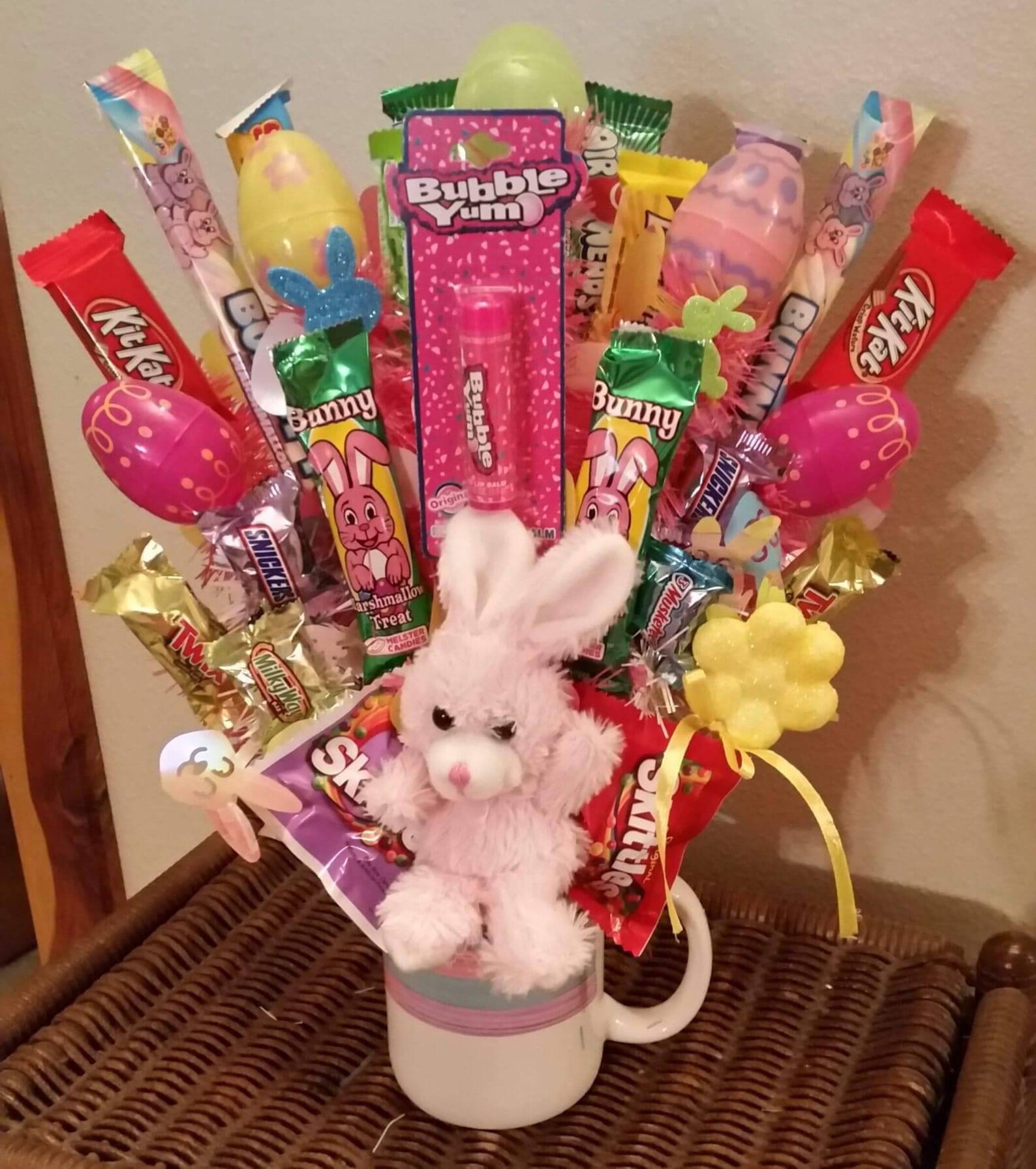 Pink Bunny Easter Candy Bouquet Bunny Bouquet Easter Candy - Etsy
