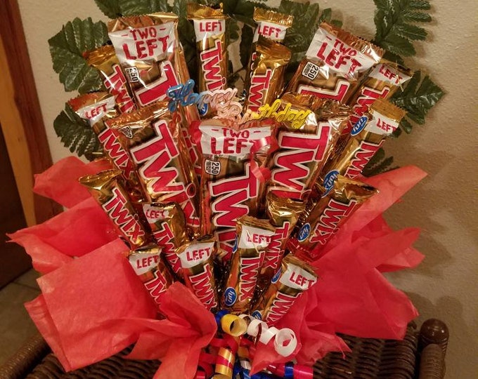 Twix Happy Birthday Day Candy Bouquet Birthday Candy Birthday Bouquet ...