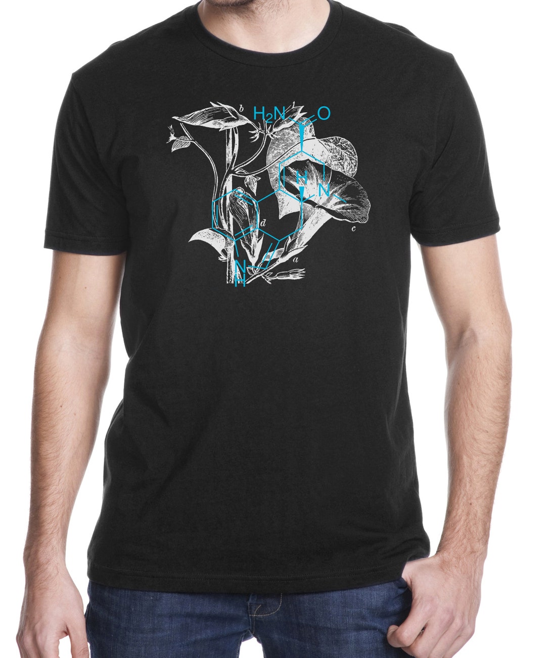 Morning Glory Shirt, LSA Molecule, Botanical Illustration T-shirt ...
