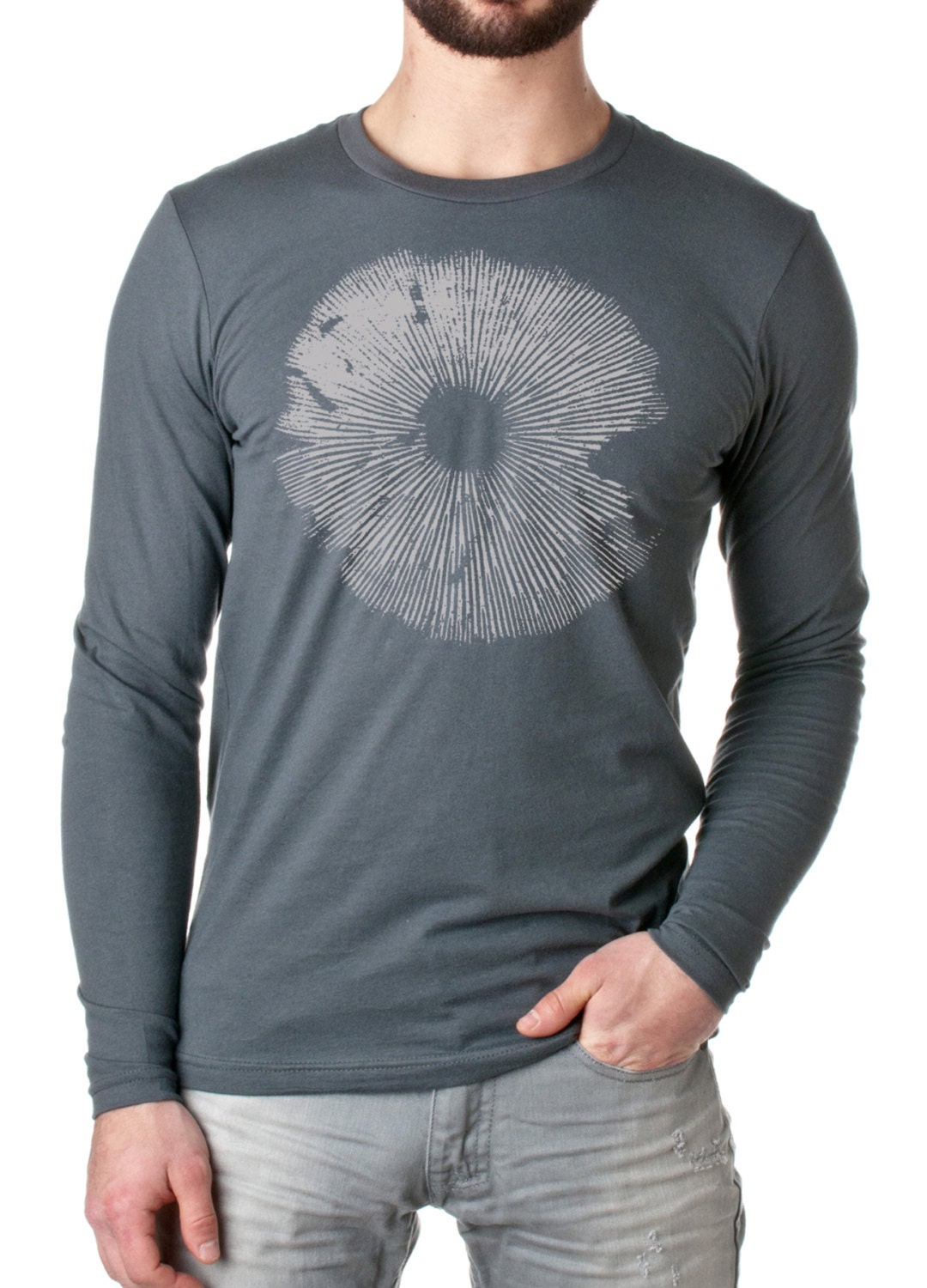 Mushroom Shirt Long Sleeve, Magic Mushroom Spore Print Shirt, Mycology ...