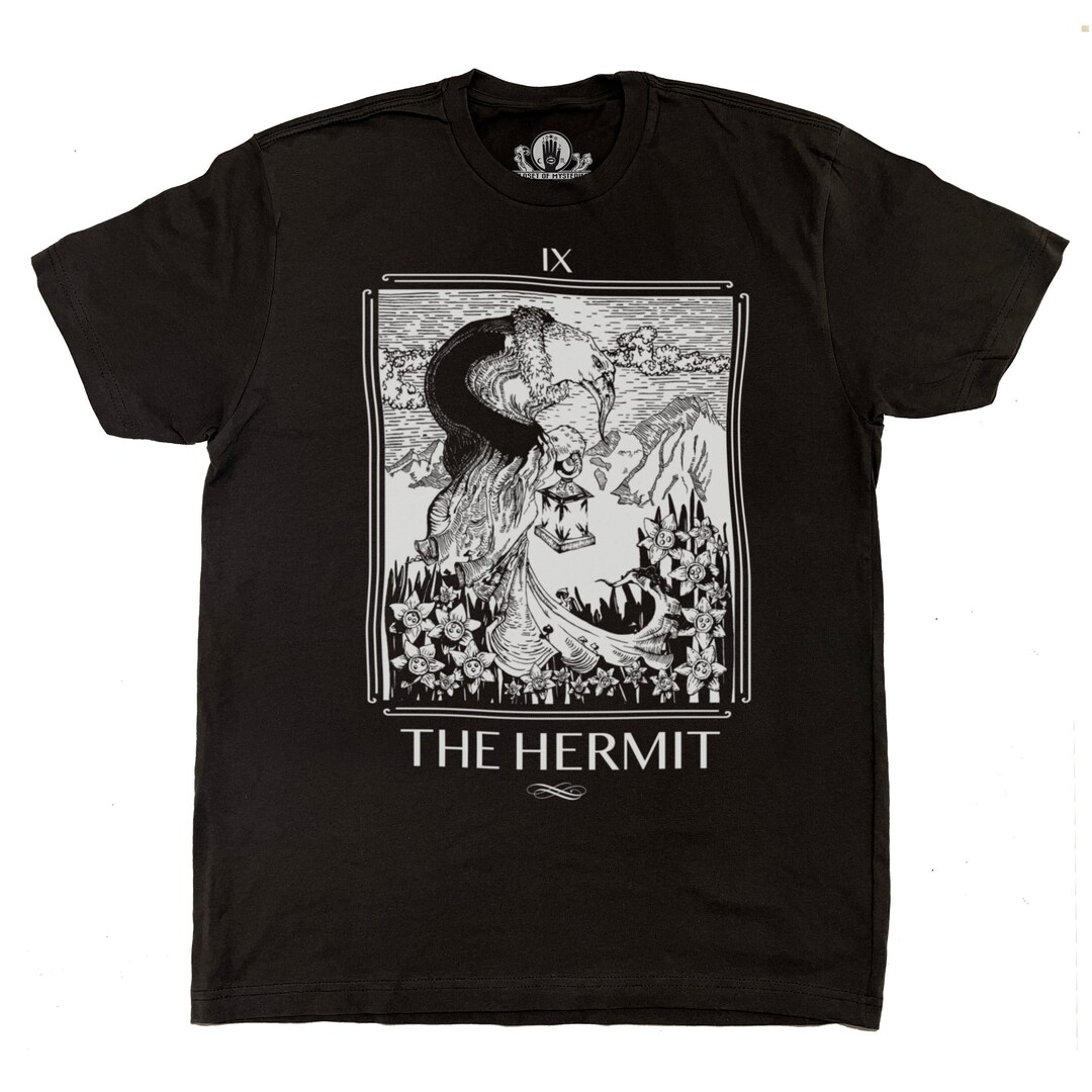 The Hermit Tarot Card Shirt, Witchy Style, Occult Fashion, Gift for ...