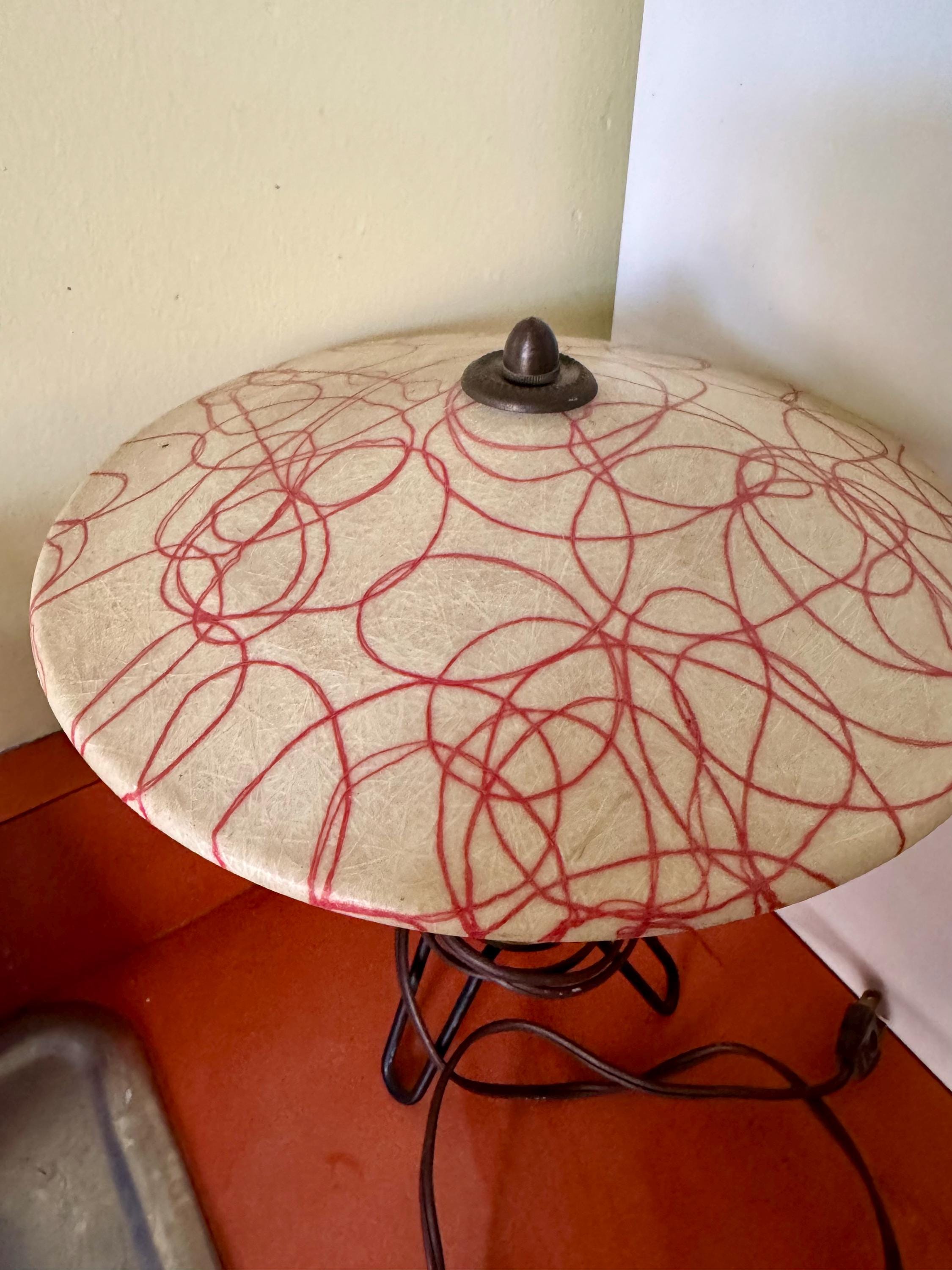 RARE Vintage Atomic 1950s Flying Saucer Lamps Lights Red Jetsons Op Art ...