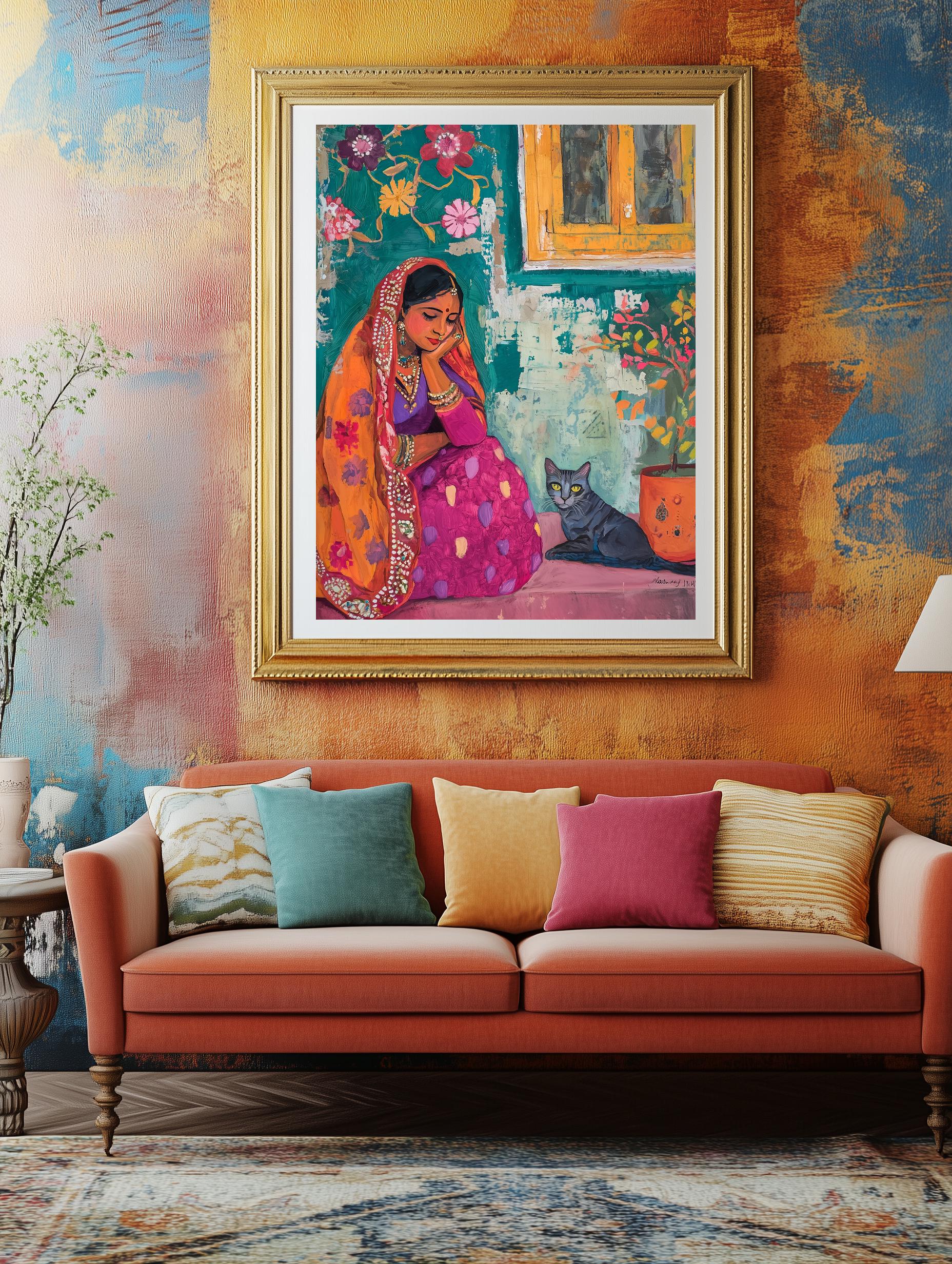Billo Rani | Vibrant India Digital Art Work | Indian Digital Painting | Indian Woman Painting ...