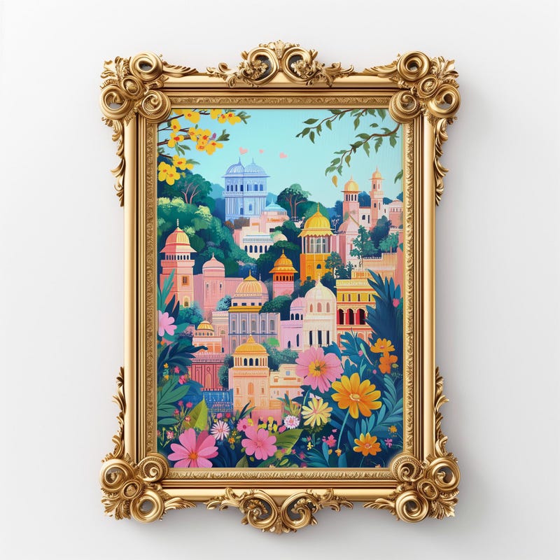 Indian Mughal Artwork - Etsy