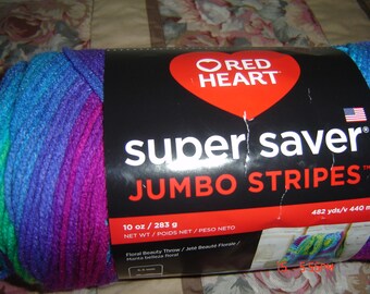 1 Skein of Red Heart Super Saver JUMBO in Starburst Print | Etsy