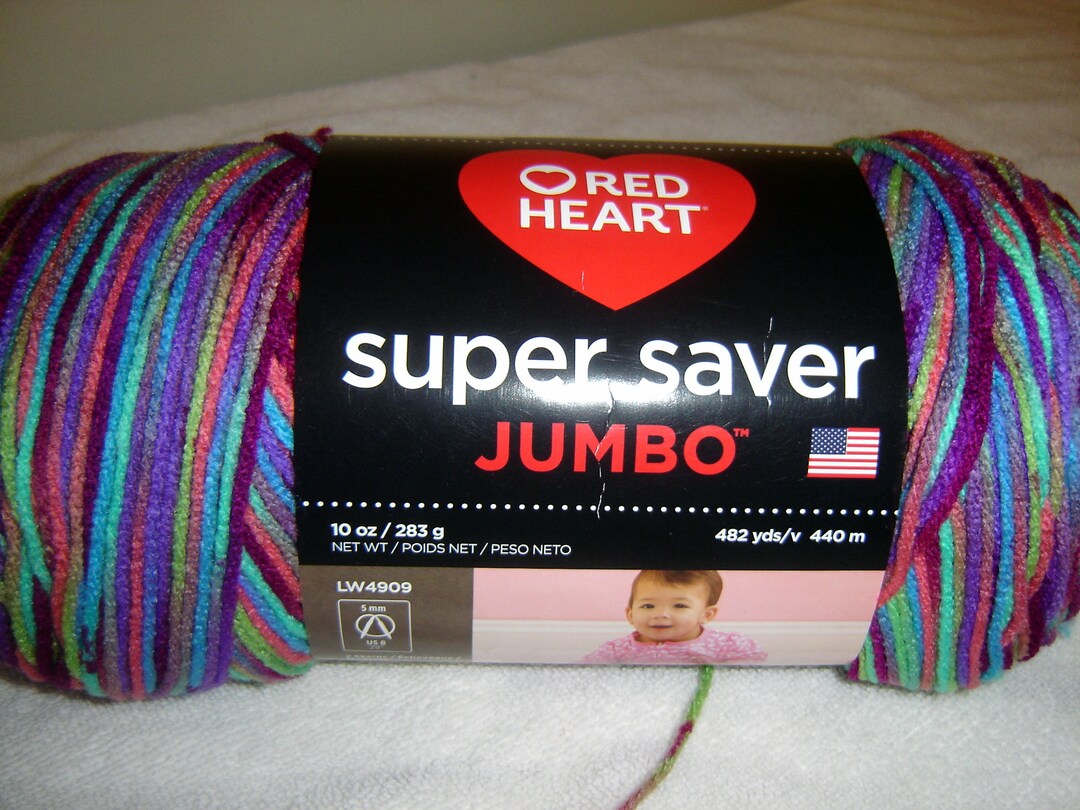 1 Skein of Red Heart Super Saver JUMBO in Starburst Print - Etsy