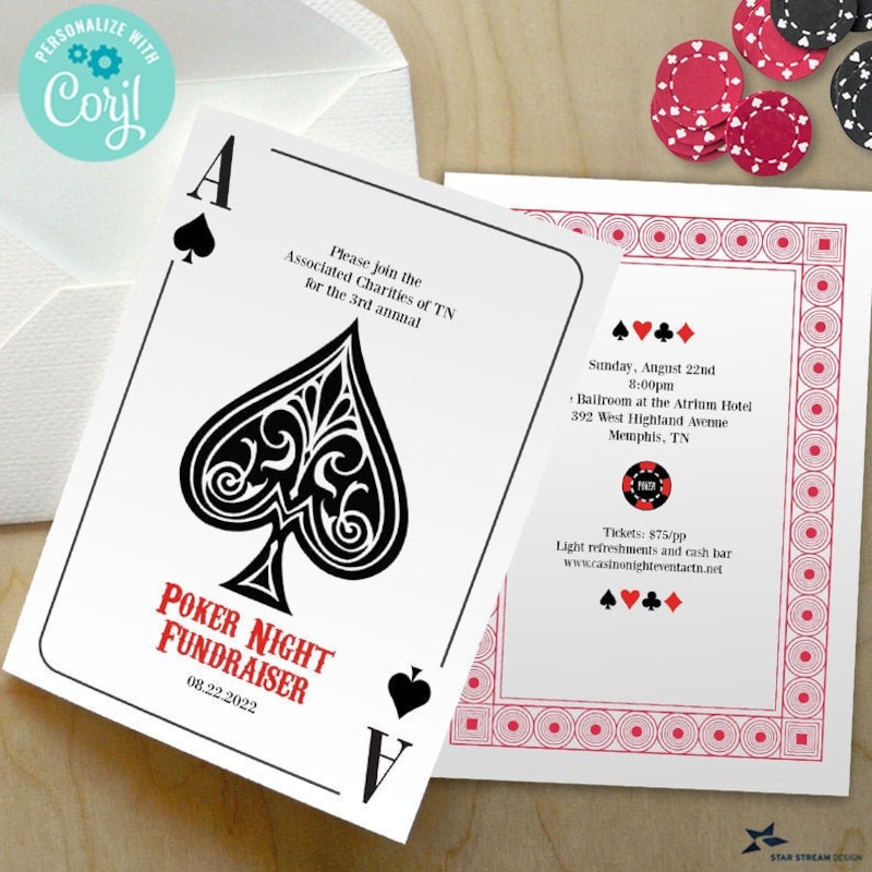 Playing Card Invite - Etsy