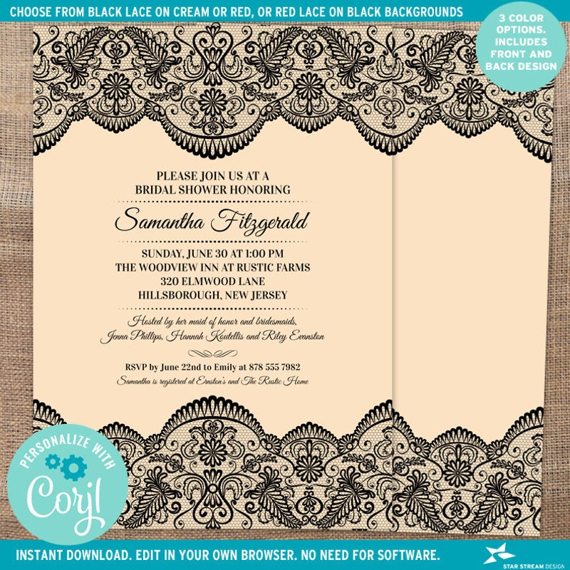 Lace Wedding Invites - Etsy