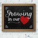 Chalkboard Growing in My / Our Heart Adoption Signs 2 sizes: | Etsy