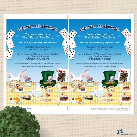 Mad Hatter Hat Invitation