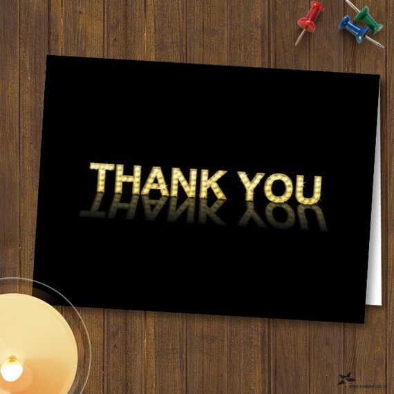 Marquee Lights Theatre Thank You Card; Instant Download JPG (not ... Marquee Lights Theatre Thank You Card; Instant Download JPG (not ...