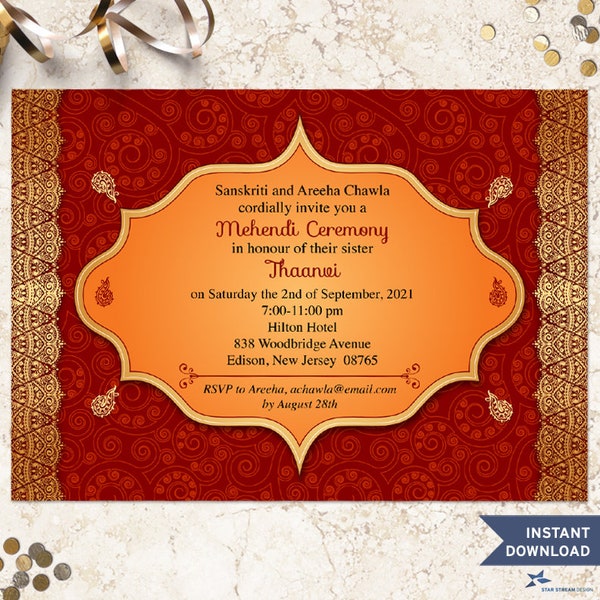 Mehndi Paisley - Etsy