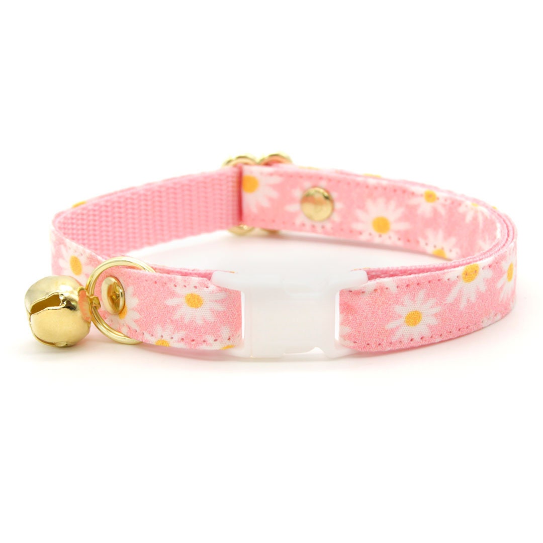 Cat Collar - "daisies - Pink" - Floral Cat Collar / Daisy, Easter ...