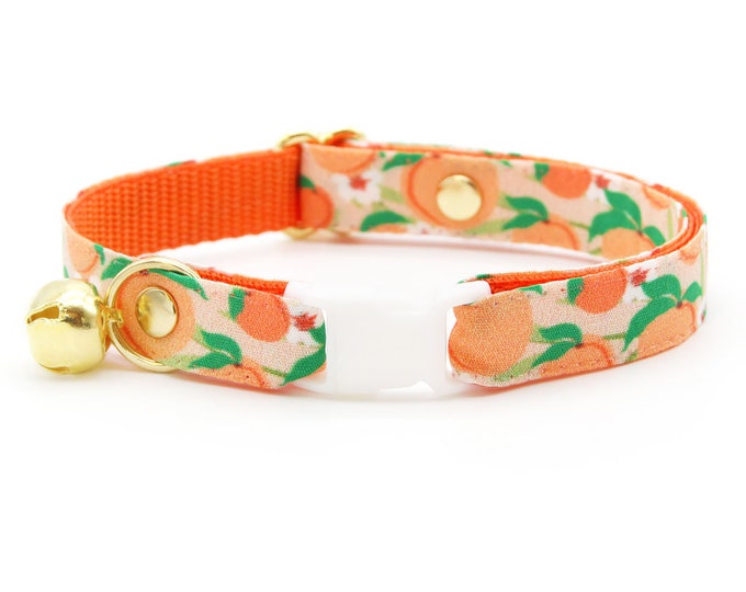 Peach Cat Collar - Peaches on Pink - Breakaway Safety - B176D269 - Etsy