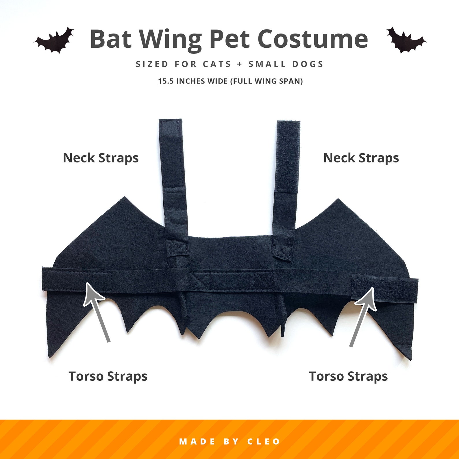 Bat Wing Costume for Cat / Halloween Photo Prop for Pet / - Etsy