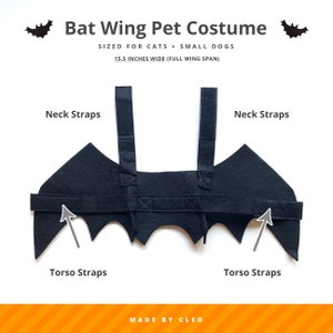 Bat Wing Costume for Cat / Halloween Photo Prop for Pet / Adjustable ...