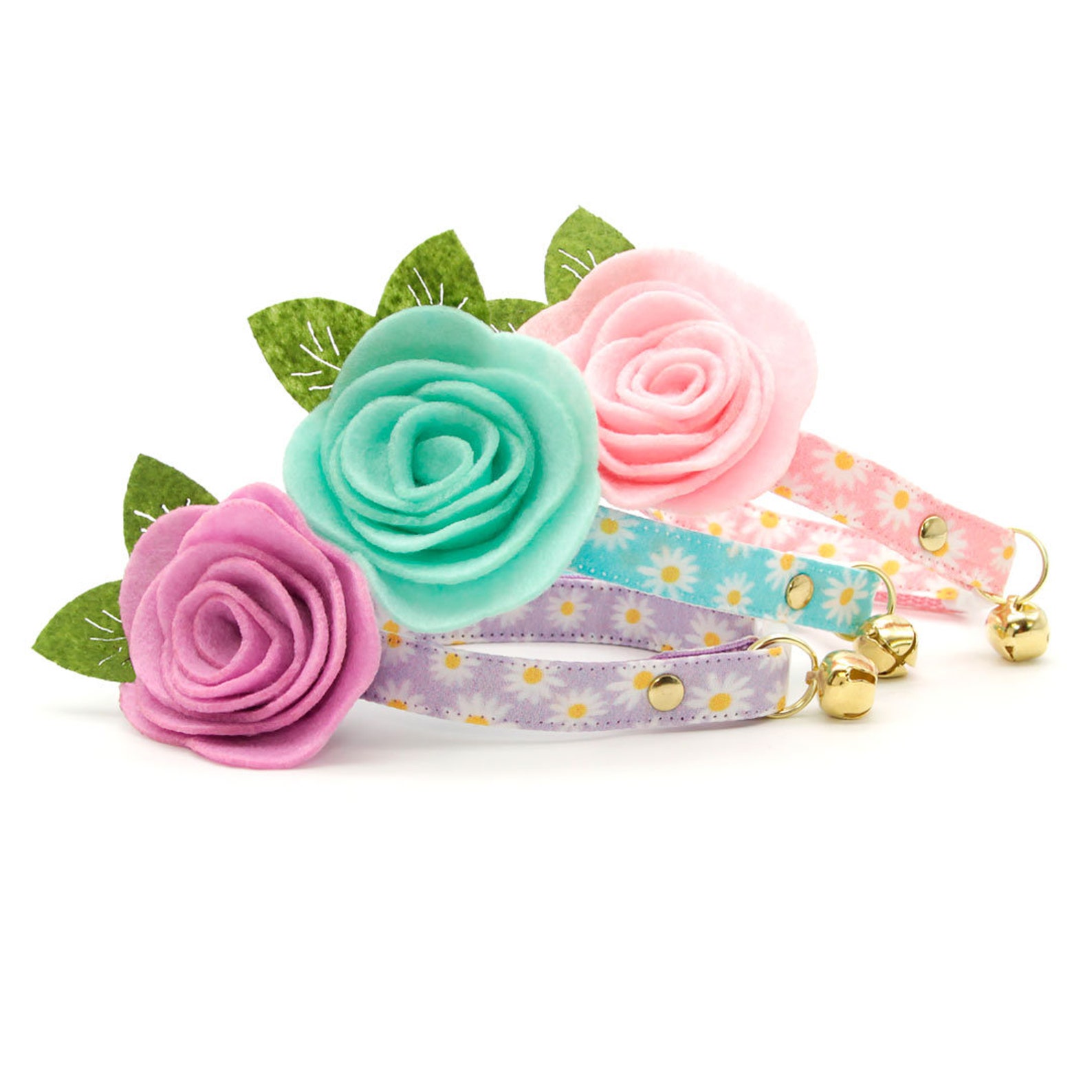 Cat Collar daisies Pink Floral Cat Collar / Daisy, Easter, Spring ...
