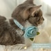 Winter Cat Collar - "snowflakes - Frosty Blue" - Light Blue Snowflake ...