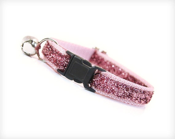 Sparkly Cat Collar tea Rose Light Pink Sparkle | Etsy