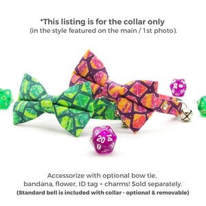 Dnd Cat Collar - "magic Dice - Green" - D&D Cat Collar / Breakaway or ...