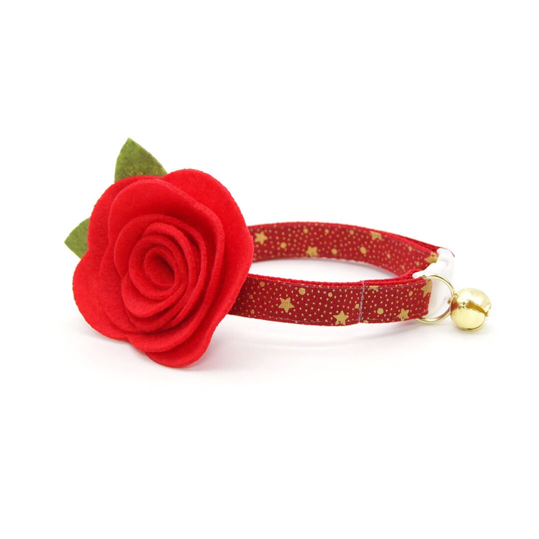 Cat Collar Flower Set starshine Red Red & - Etsy