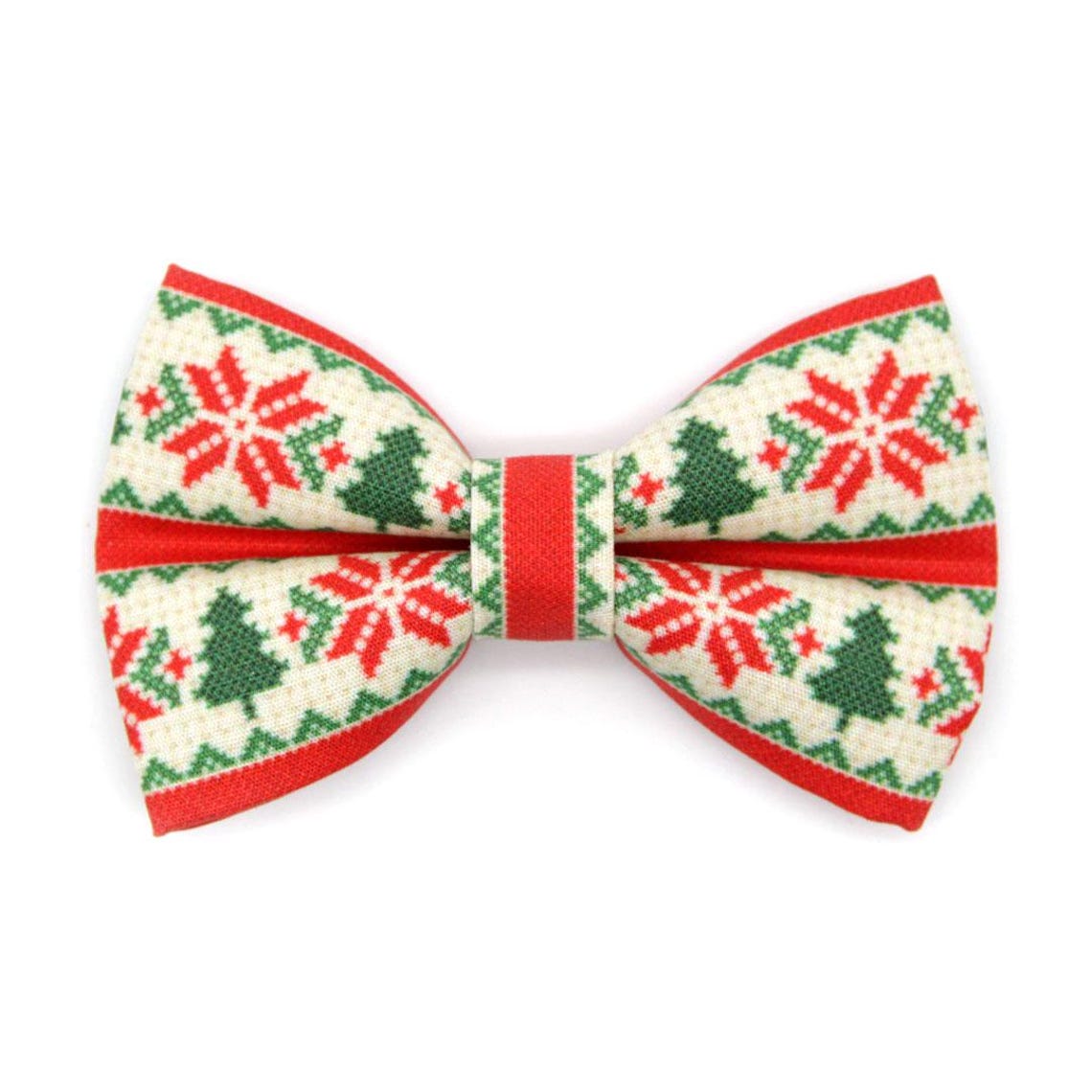 Nordic Holiday Bow Tie Cat Collar Set - 