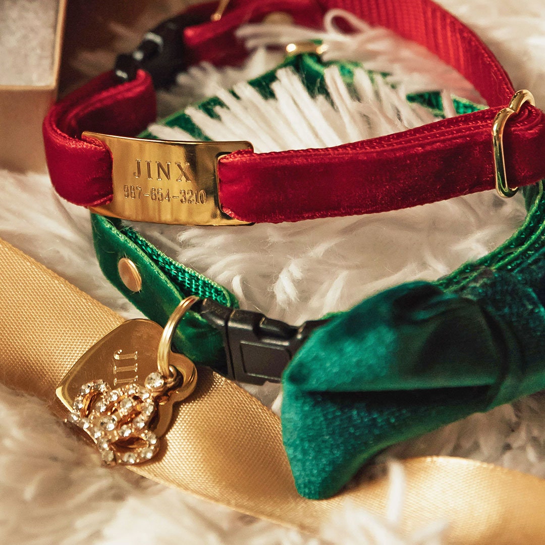 Engraved Cat ID Tag / Cat Tag Pet ID / Cat Collar Id Tag / Personalized ...