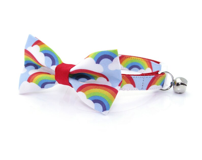 Cat Bow Tie rainbow Magic Rainbow Cat Collar - Etsy