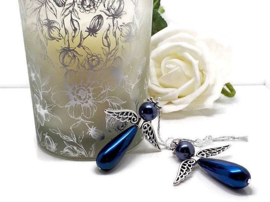 Elegant Blue Pearl Angel Ornament | Perfect Year-round Home Decor ...