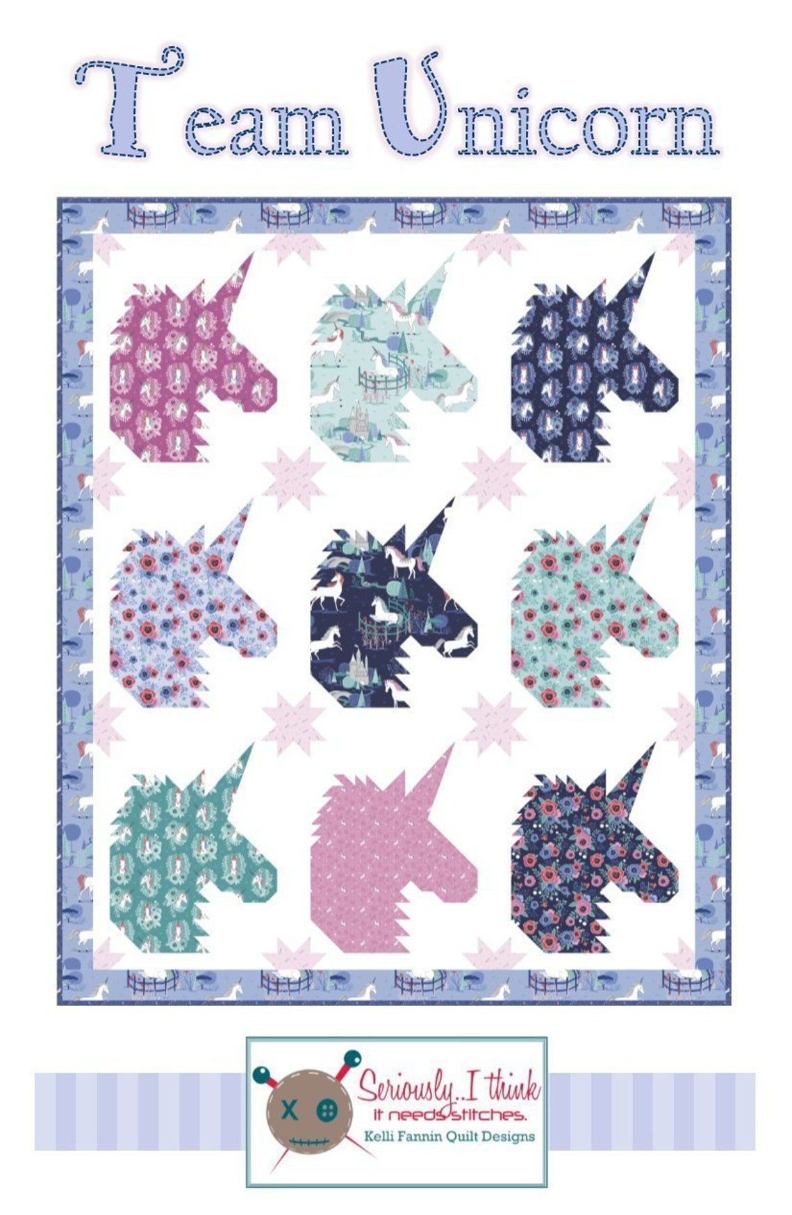 Team Unicorn Quilt Pattern - Etsy
