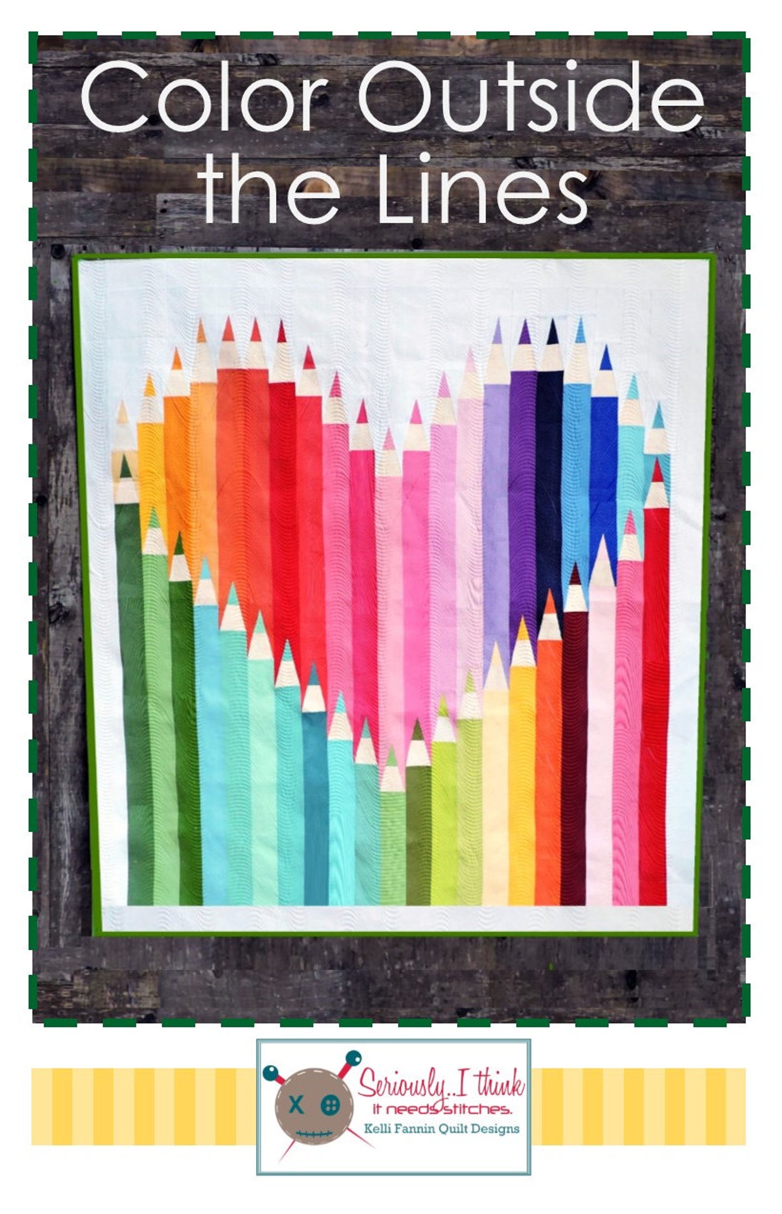 Color Outside the Lines Quilt Pattern by Kelli Fannin Quilt - Etsy