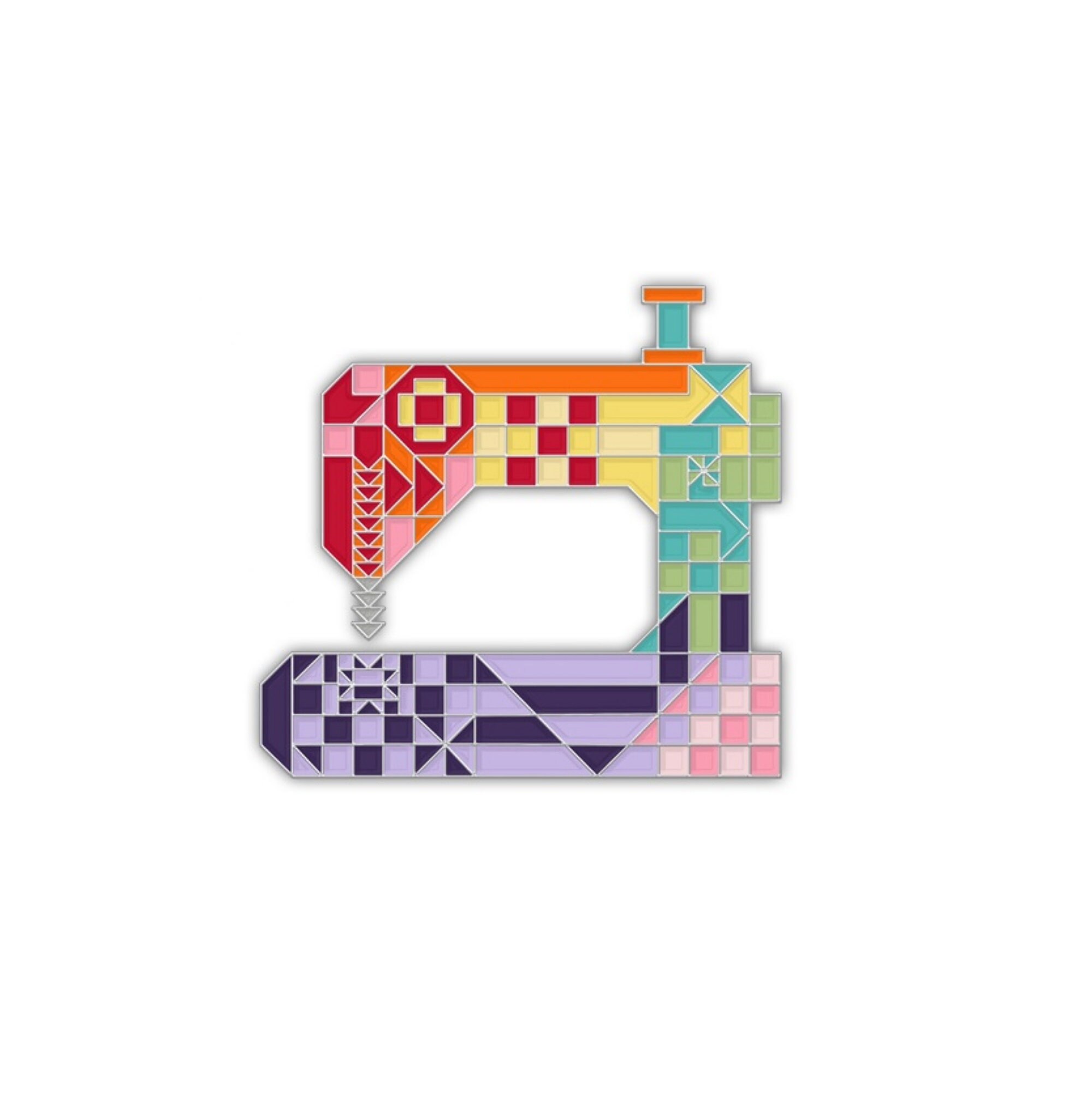 Enamel Pin Sewing Machine Stitch Happens Lapel Pin by Kelli - Etsy