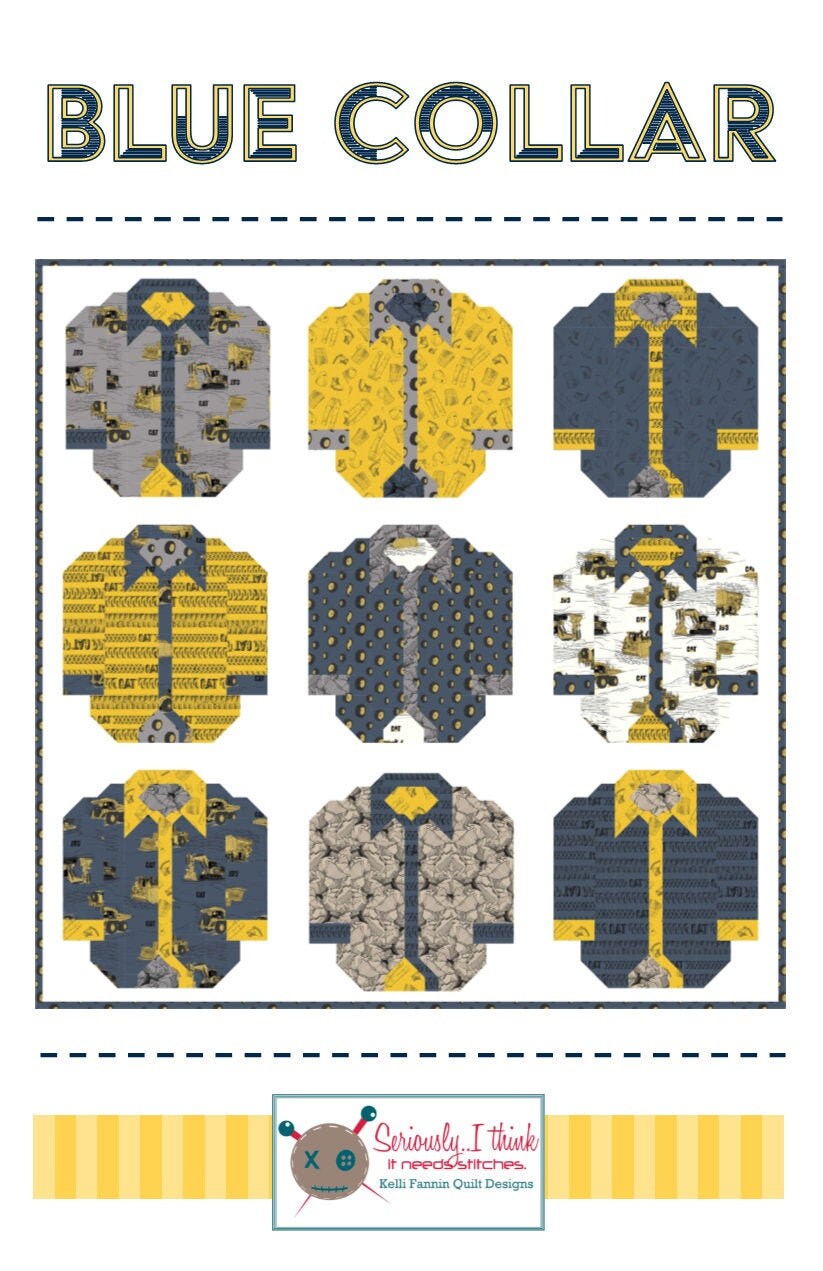 Blue Collar Quilt Pattern by Kelli Fannin Quilt Designs - Etsy