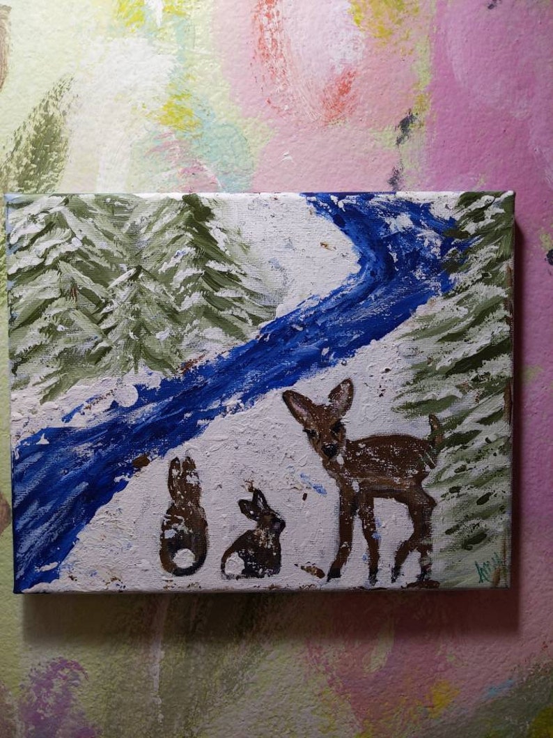 Forest Friends Painting | Etsy