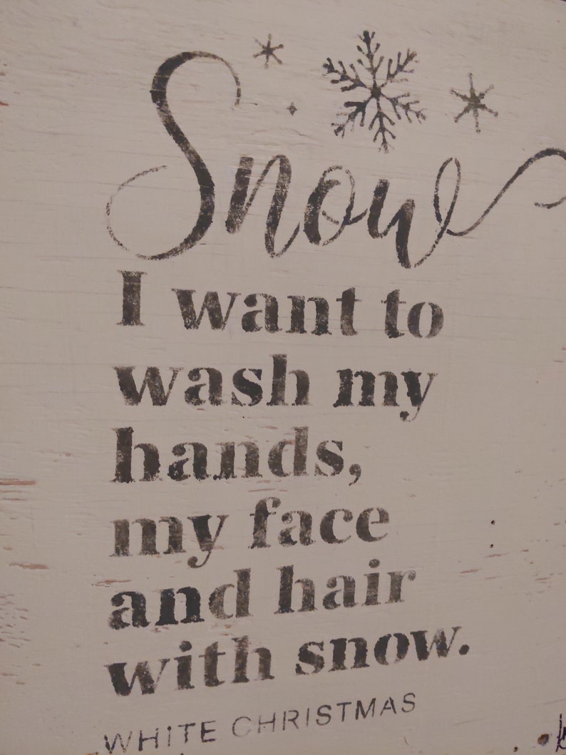 White Christmas Wooden Sign | Etsy