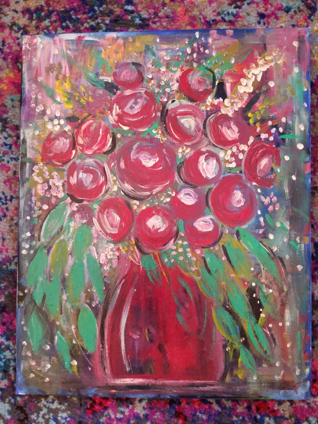 Everything is Coming up Roses Painting - Etsy