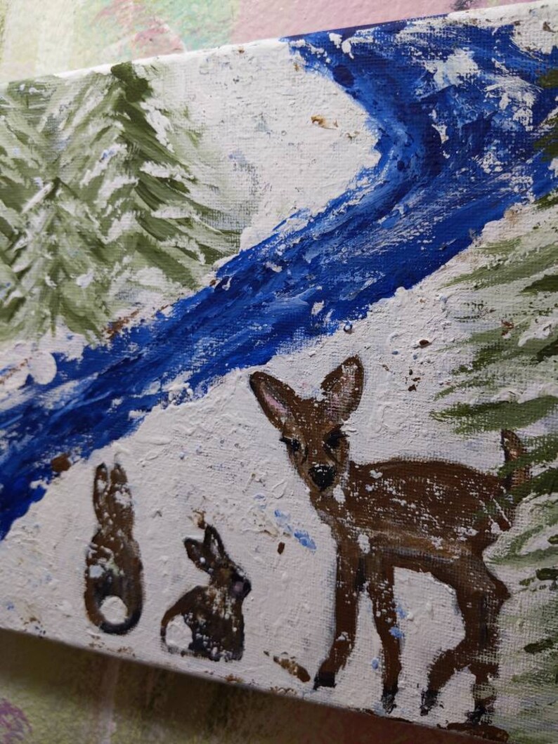 Forest Friends Painting | Etsy