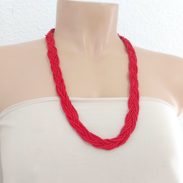Braided Necklace - Etsy