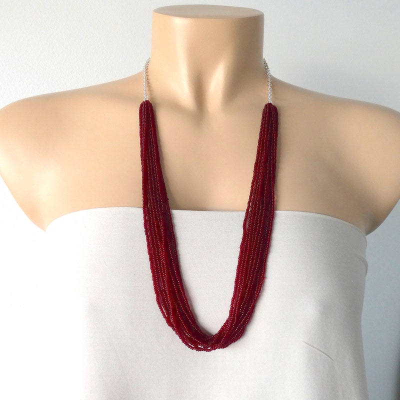Long Boho Necklace - Etsy