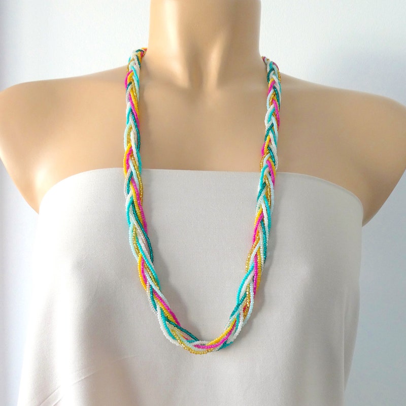 Multi Strand Seed Bead Necklace - Etsy