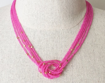 Magenta necklace | Etsy