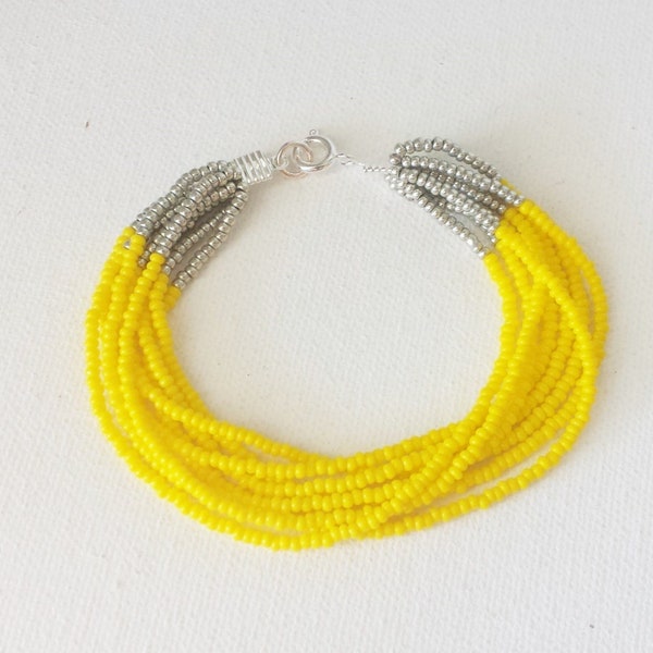 Yellow Bead Bracelet - Etsy