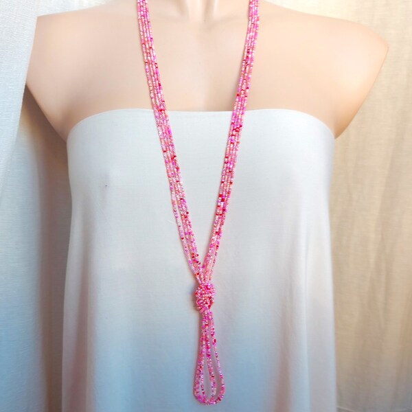 Long Beaded Necklace - Etsy