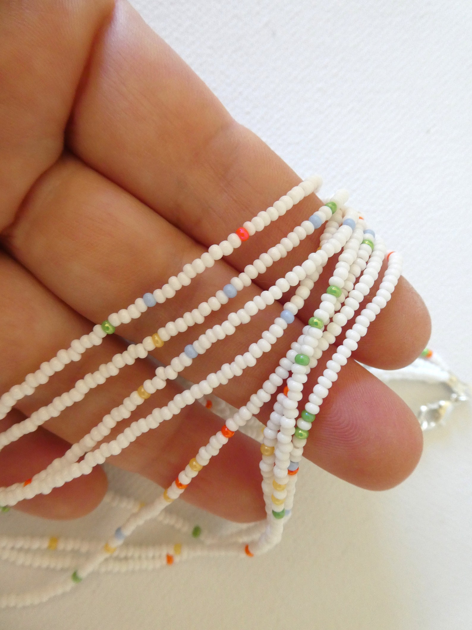 White Necklace, Beaded Necklace, Bridesmaids Necklace, White Seed Bead ...