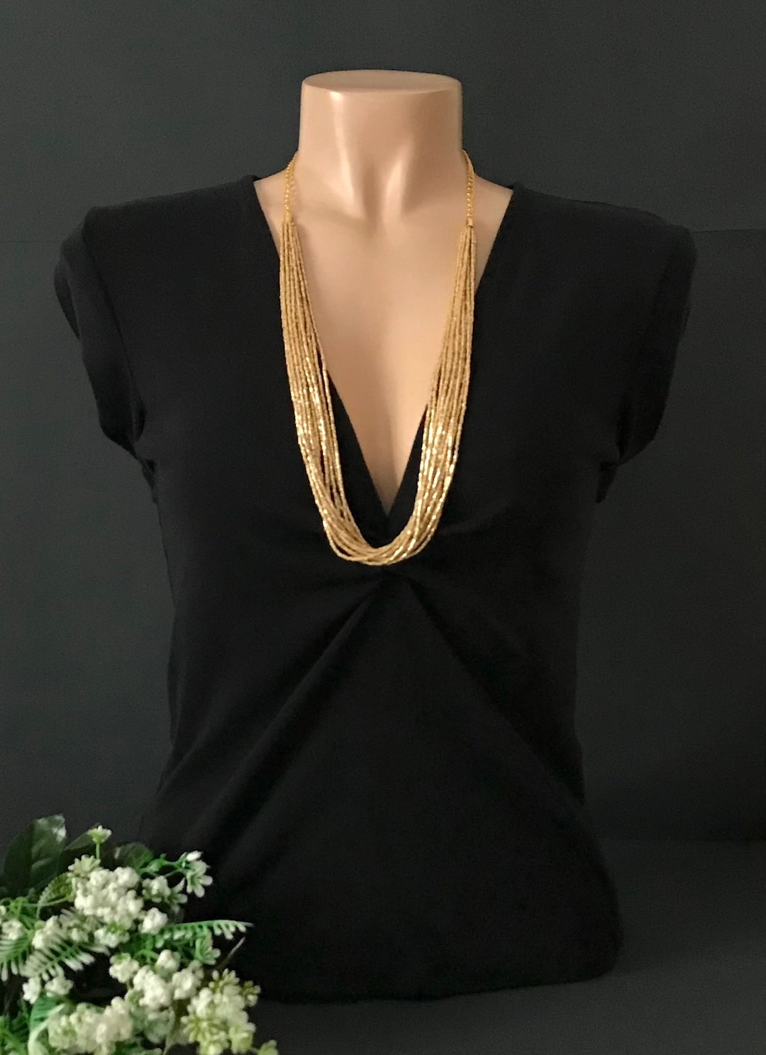 Longs colliers en or pour femmes boho superposés, Collier Boho, Collier ...