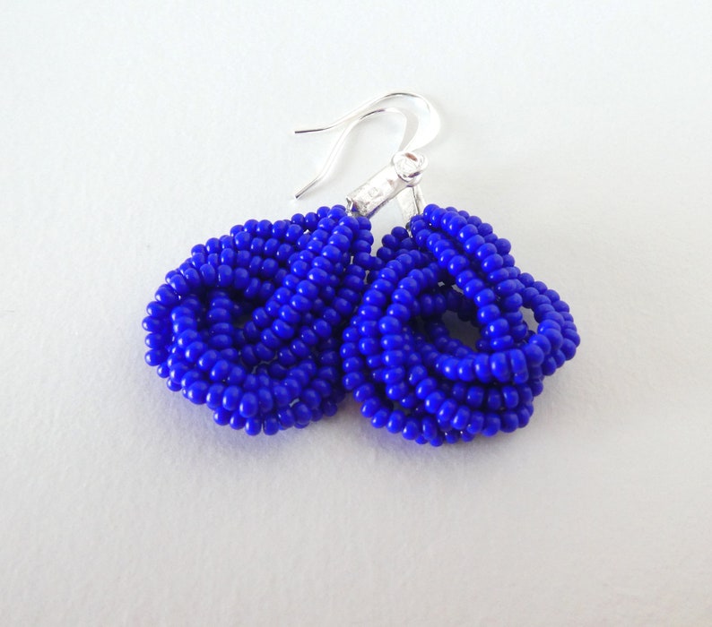 Royal Blue Earrings Seed Bead Earrings Cobalt Blue Earrings - Etsy Royal Blue Earrings Seed Bead Earrings Cobalt Blue Earrings - Etsy