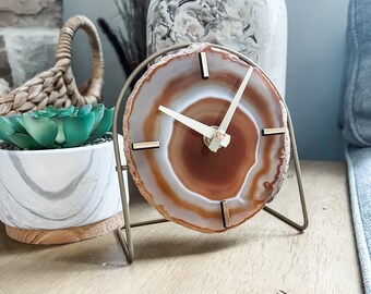 Geode Desk Clock - Etsy