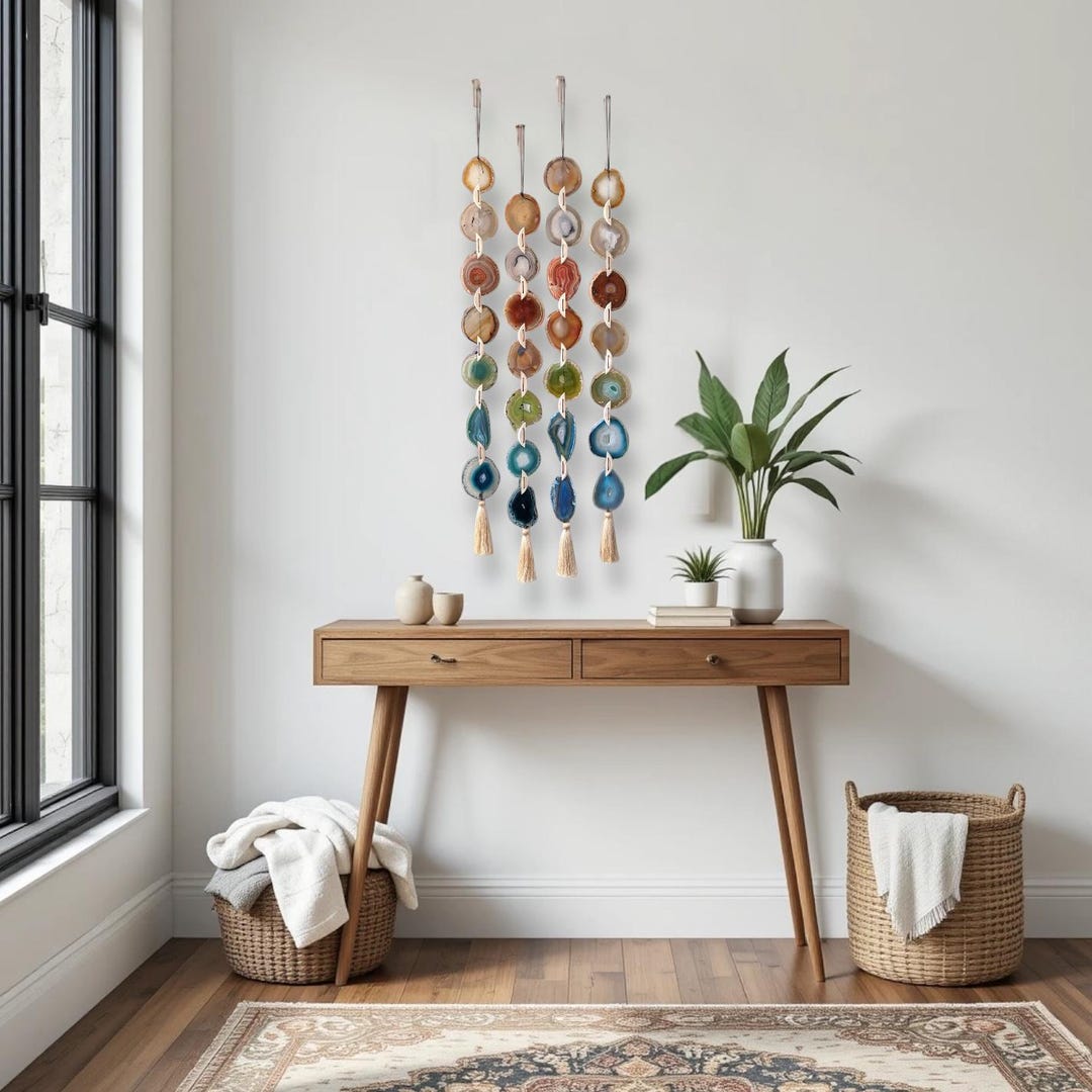 Rosie Agate Garland | Drew Barrymore’s Etsy Must-have, Boho Crystal ...